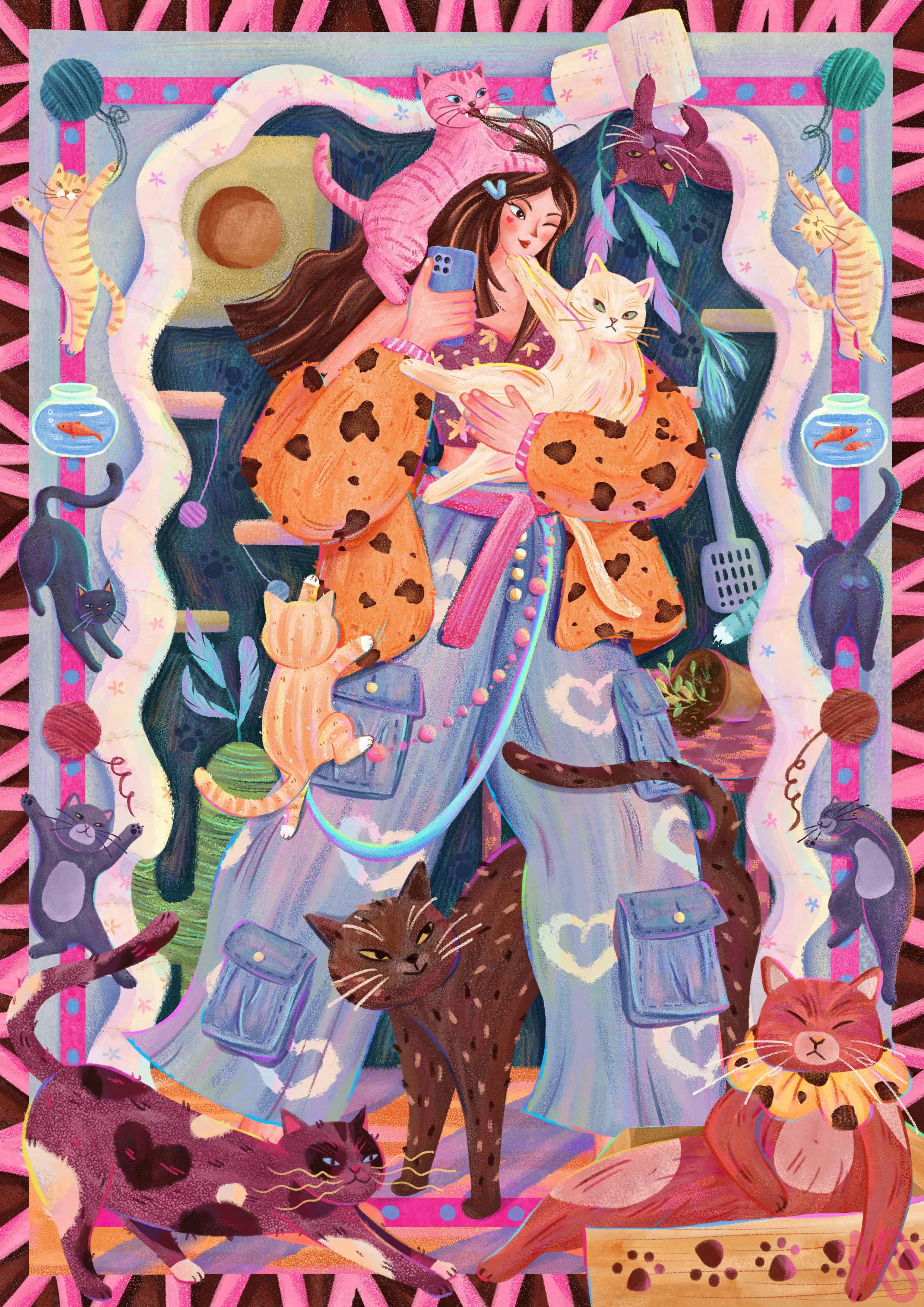 Cat Paradise Hailey - Illustrations ART street