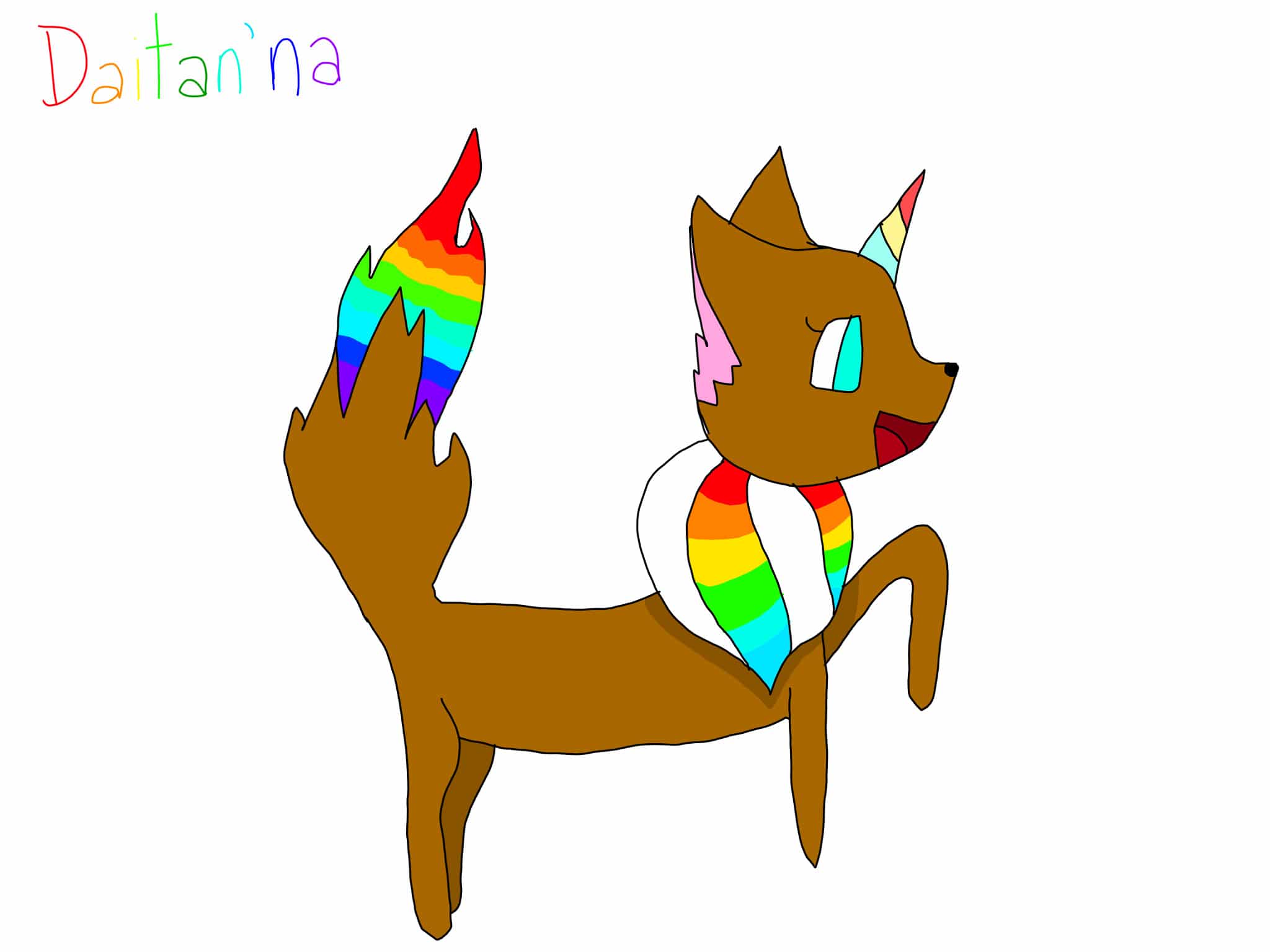 Rainbow fox Wolfi - Illustrations ART street