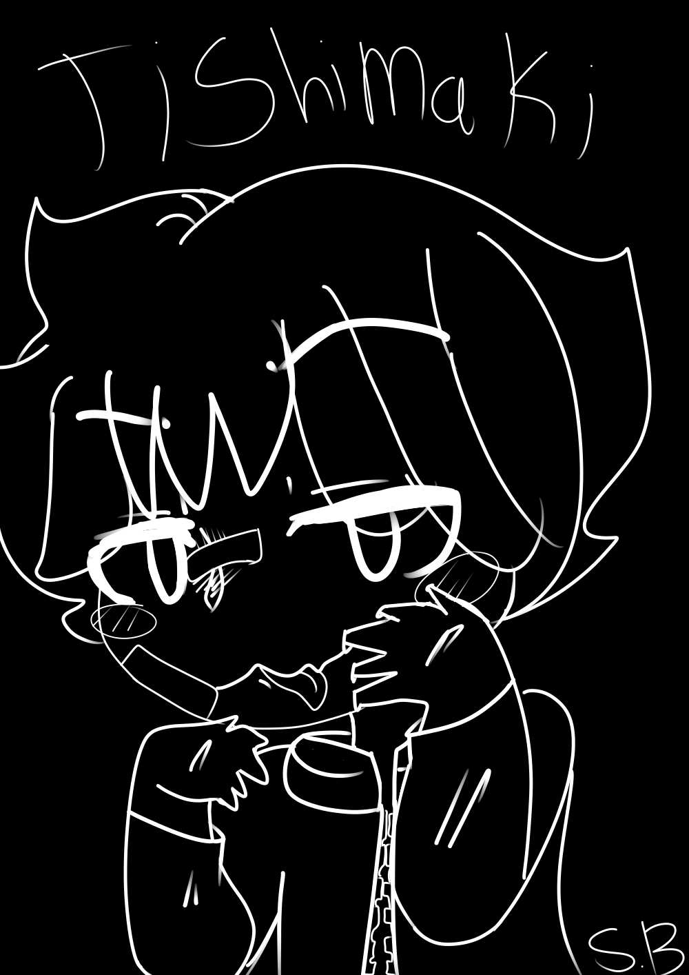 A drawing pf Tishimaki (~-v-)~ Slappy Boi - Illustrations ART street