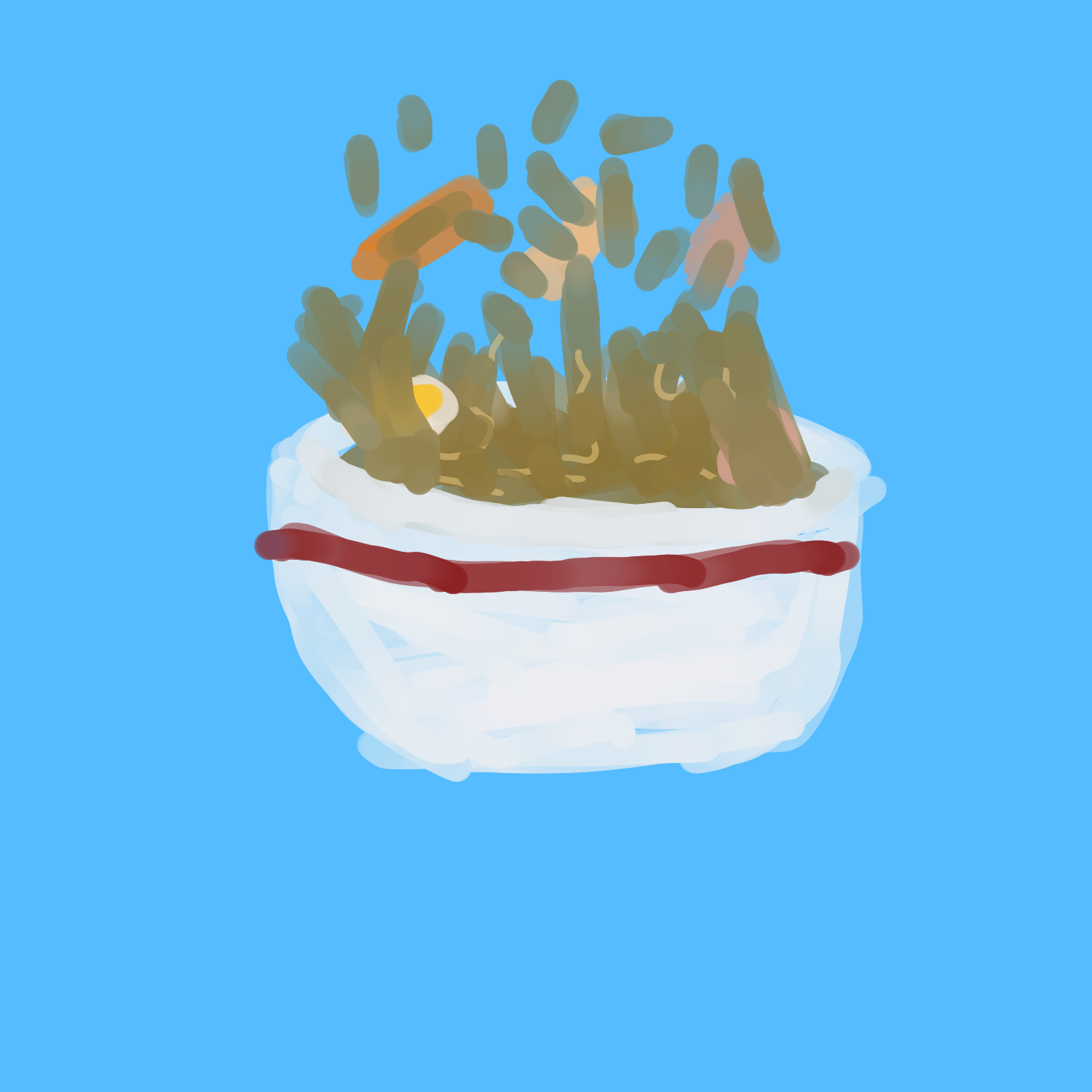 falling ramen The salaminizer - Illustrations ART street