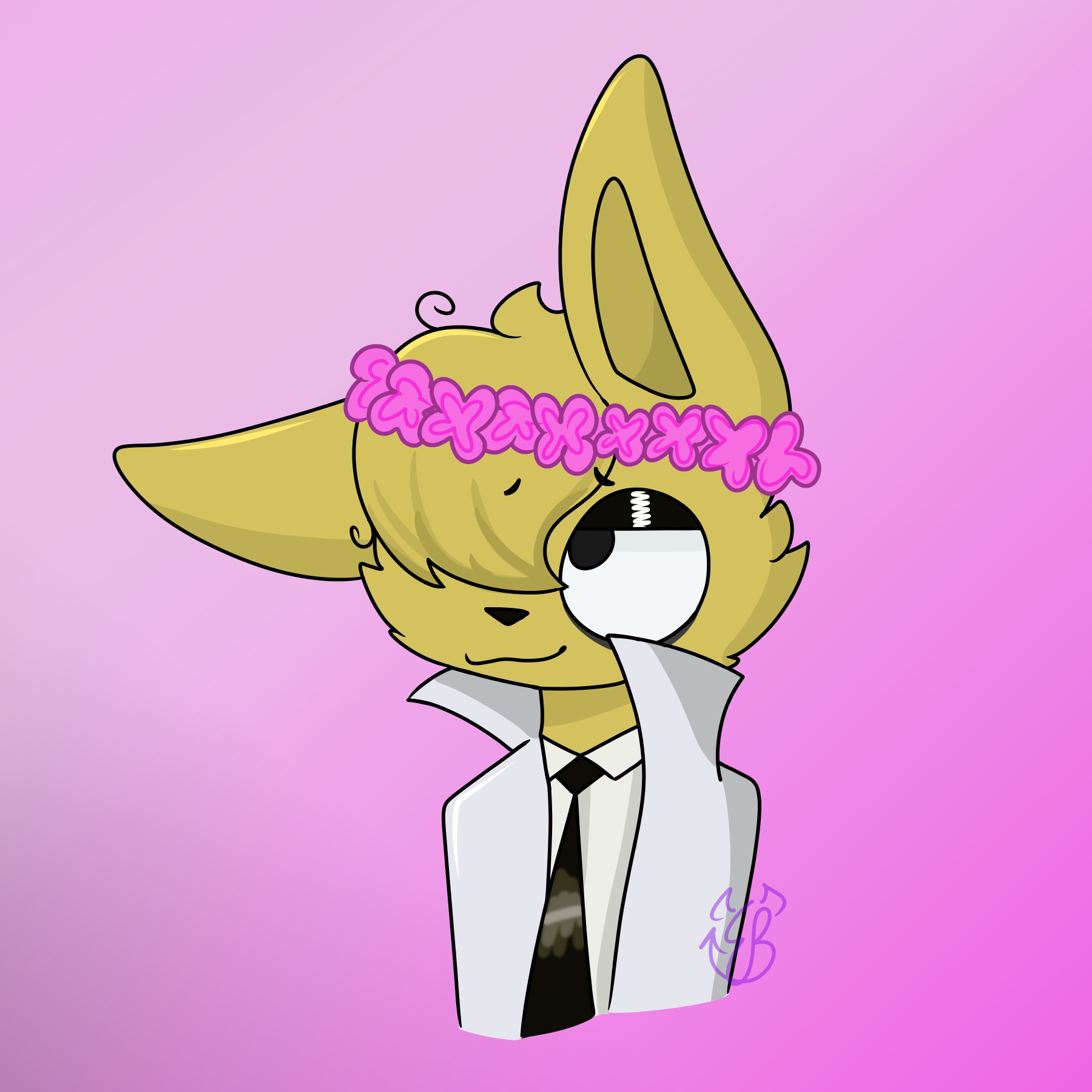 Rare picture of Sammy smiling InkEevee - Illustrations ART street