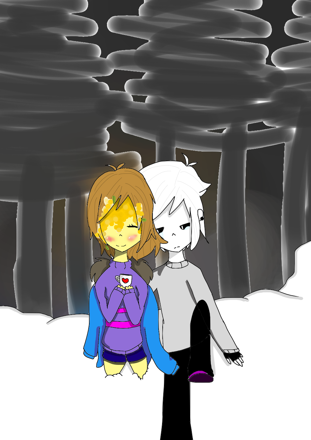 flowerfell :V frisk sans (undertale) Eleniay - 插图 ART street