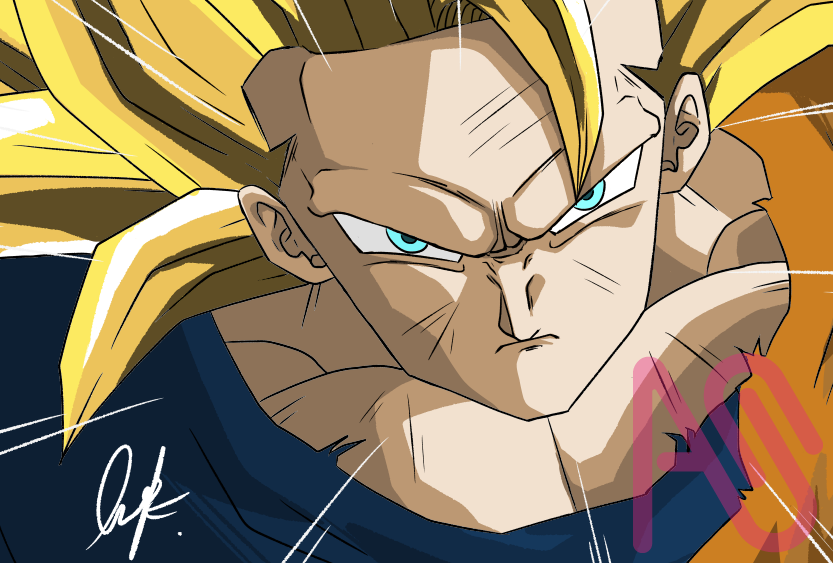 SSJ3 Goku Fanart RoughBlue - Illustrations ART street