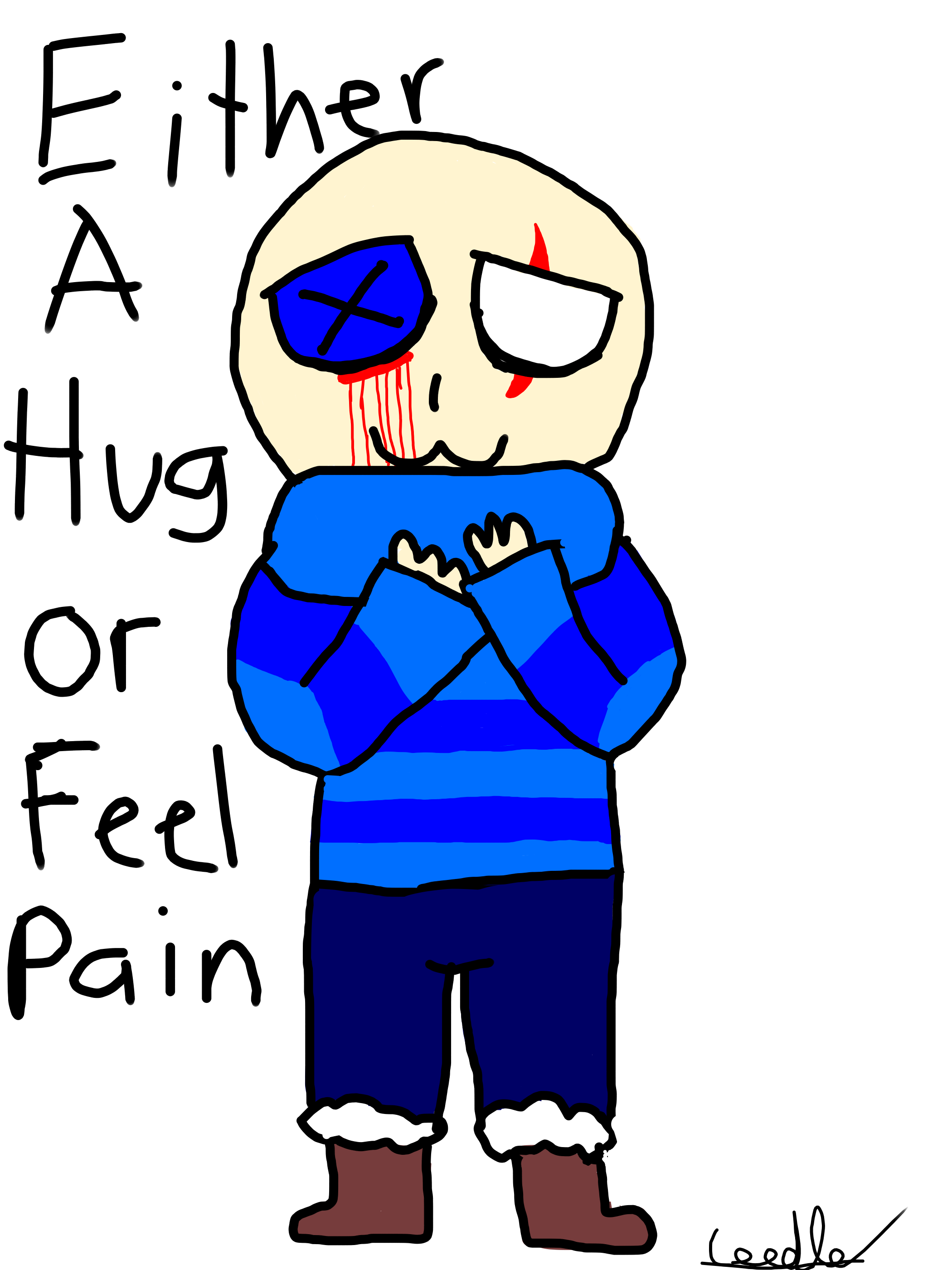 Either A Hug or Feel Pain G h o s t - 插畫 ART street