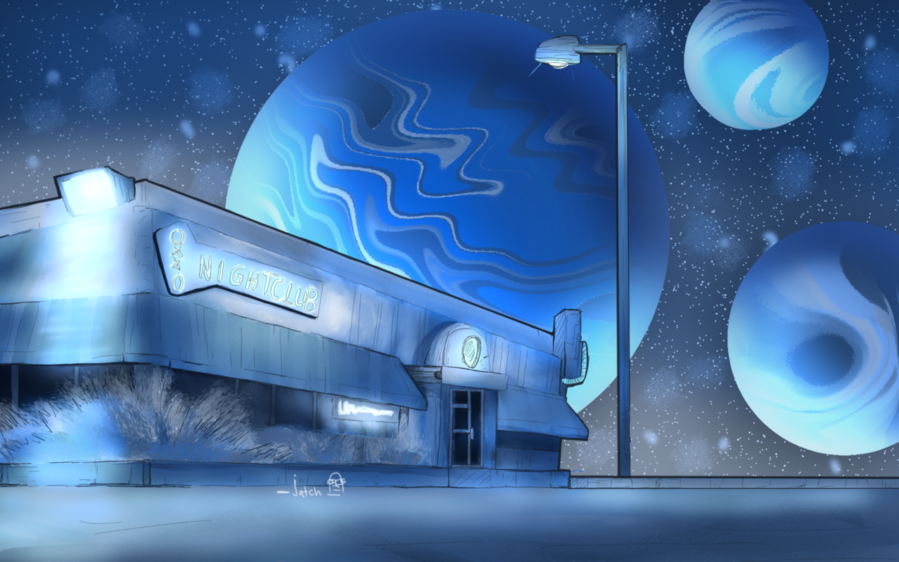 A convenience store in mars JATCH - Illustrations ART street