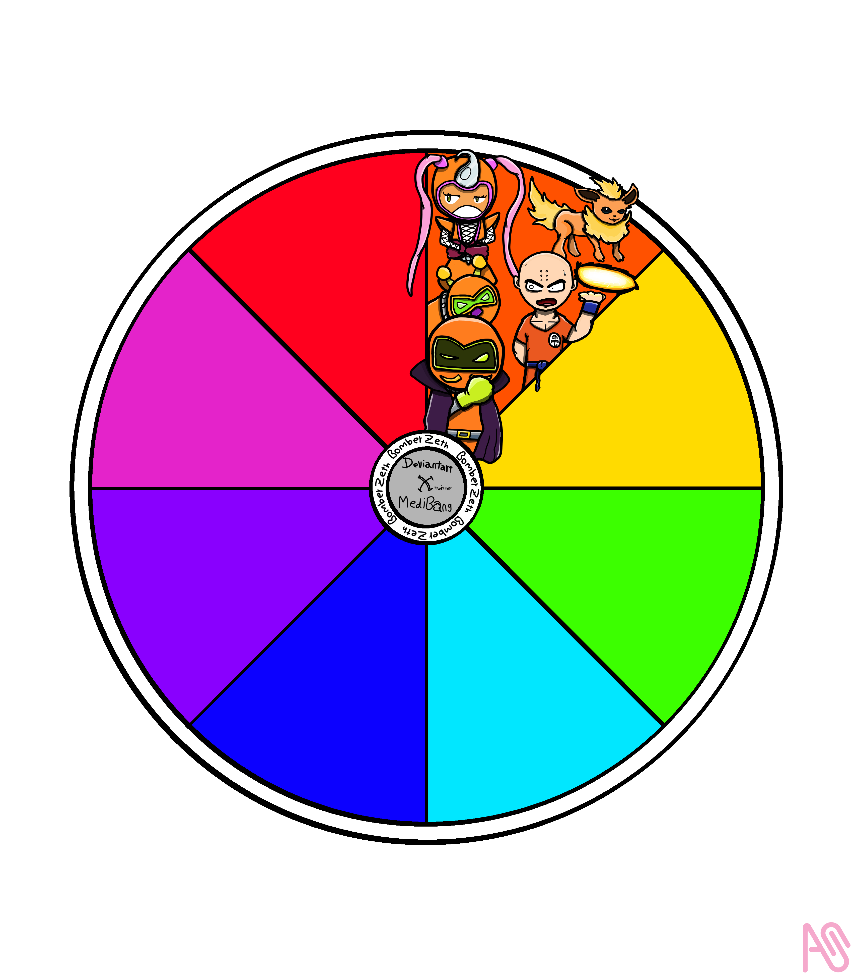 Color wheel roulette |Orange| Zeth - Illustrations ART street