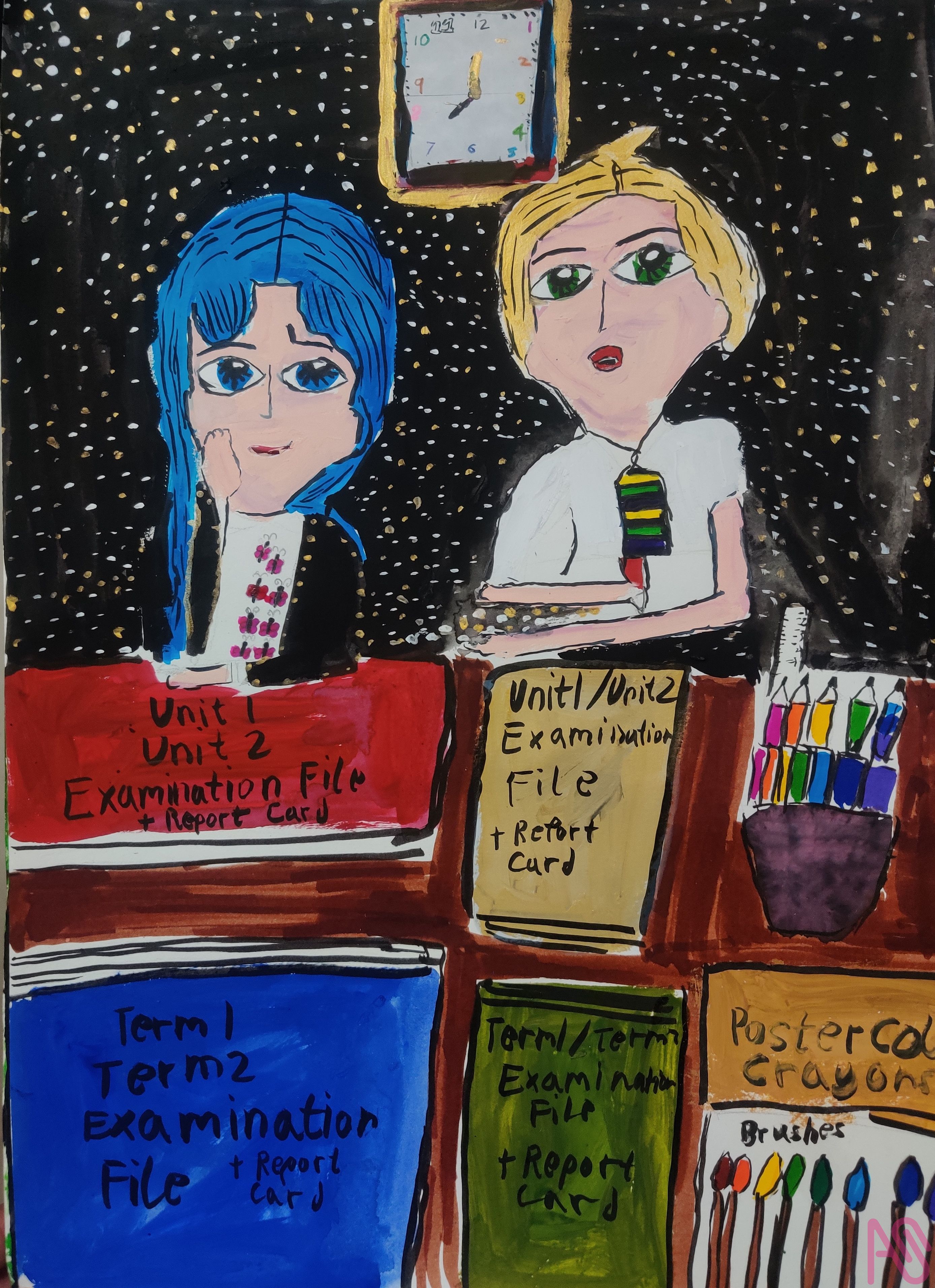 Students in library ganeshpitre - Illustrations ART street