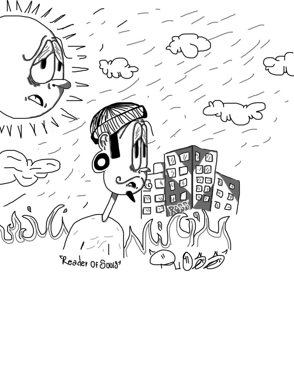 DEPRESSED CITY Reader of souls - Illustrations ART street