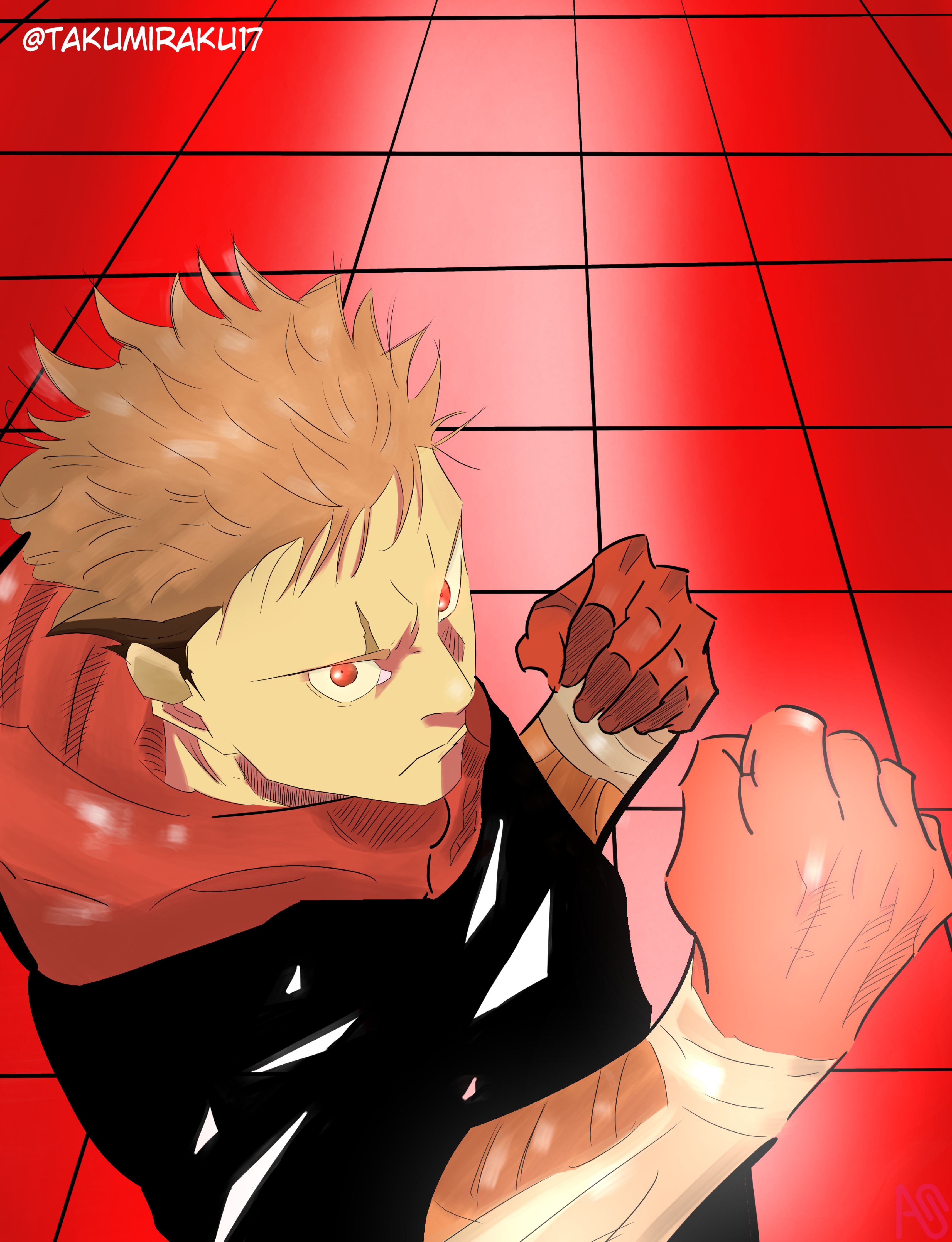 YUJI ITADORI CURSED TECHNIQUE Takumi Raku - Illustrations ART street