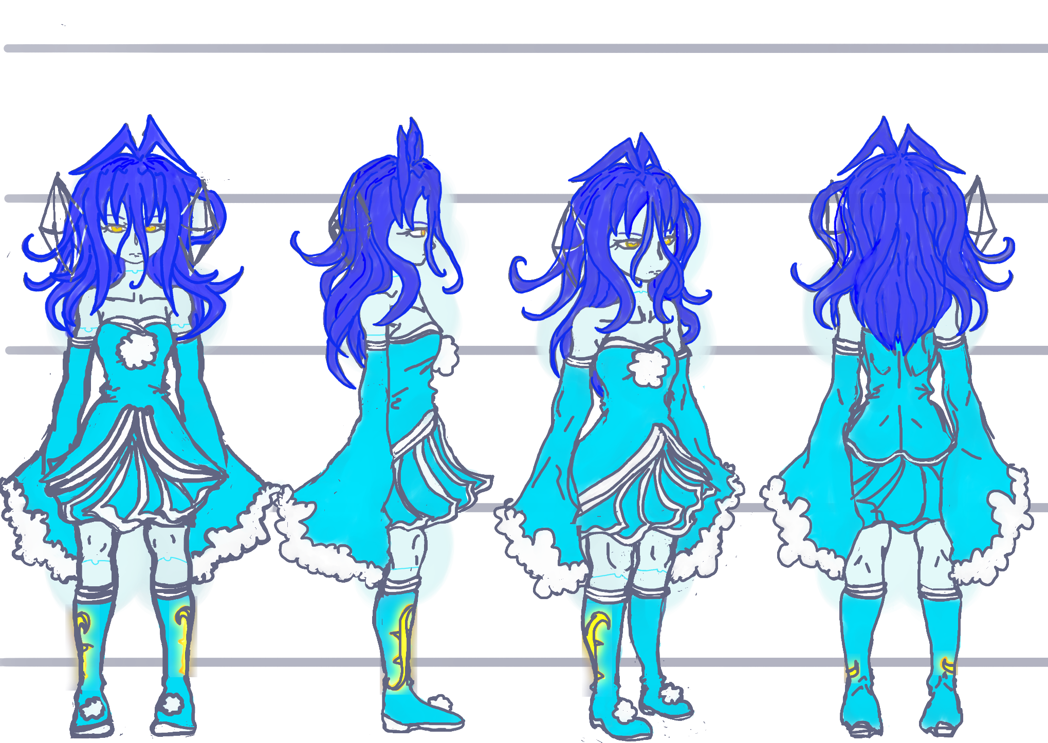 WIP- Turnaround oc Mecha (Textures/colors) Amaryllis Lindorie ...