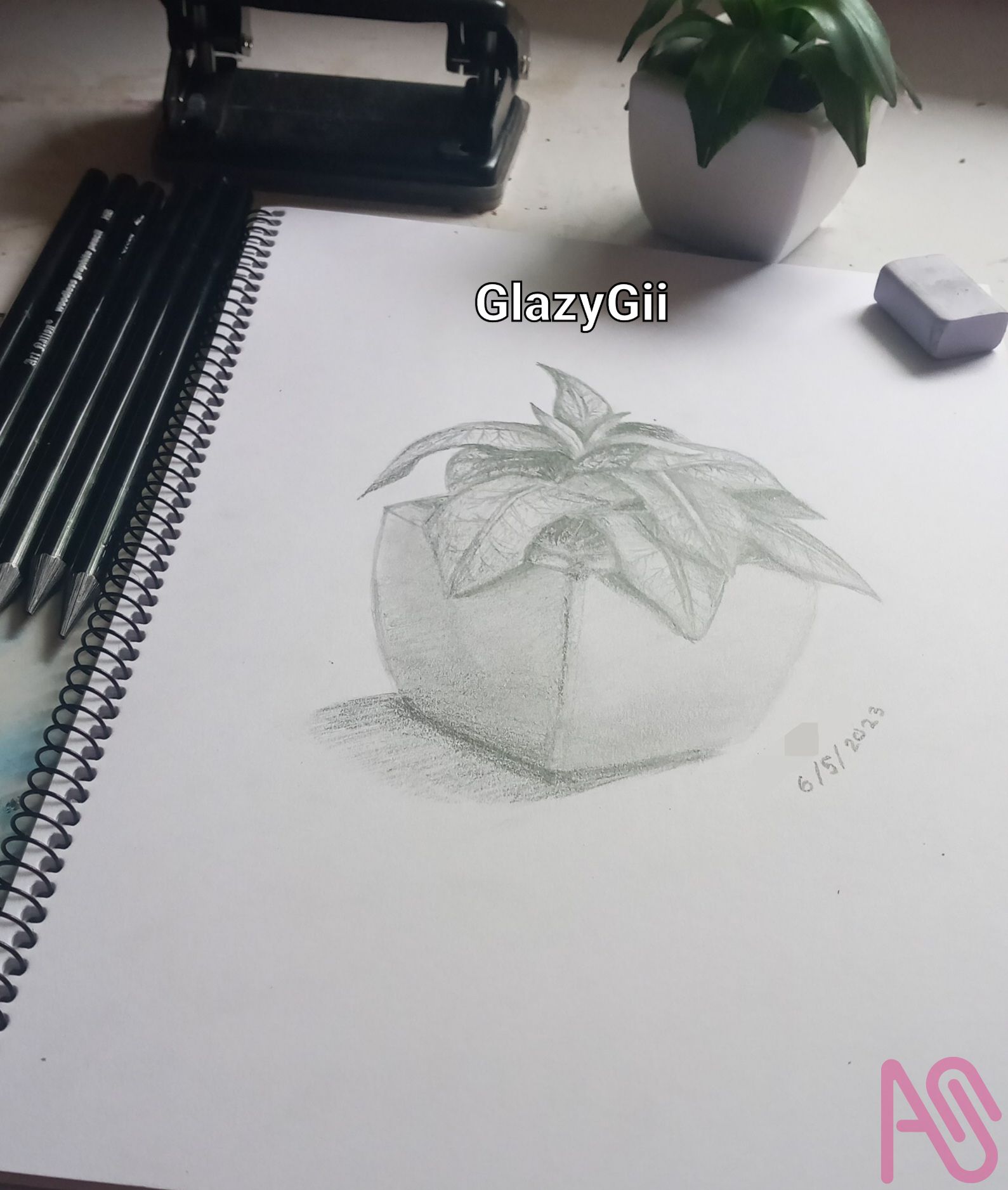 A Sketch of a Fake Plant GlazyGii - 插图 ART street