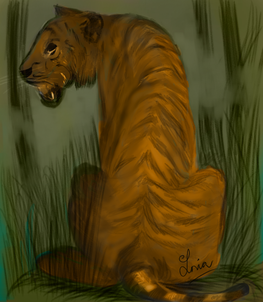 Tiger at the swamp tneeahpaints - Illustrations ART street