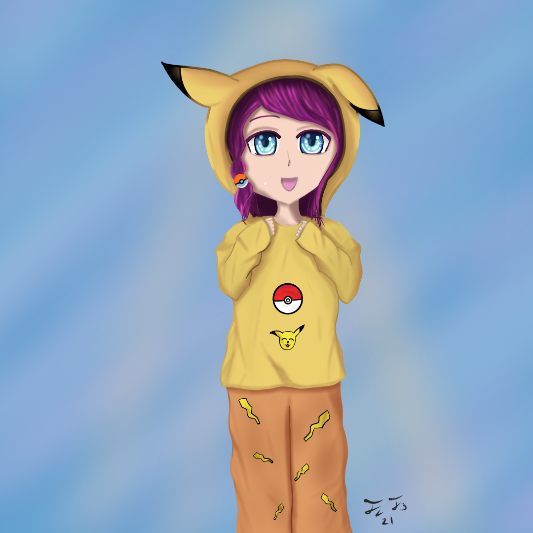 Pikachu cute girl Gametaku - 插图 ART street