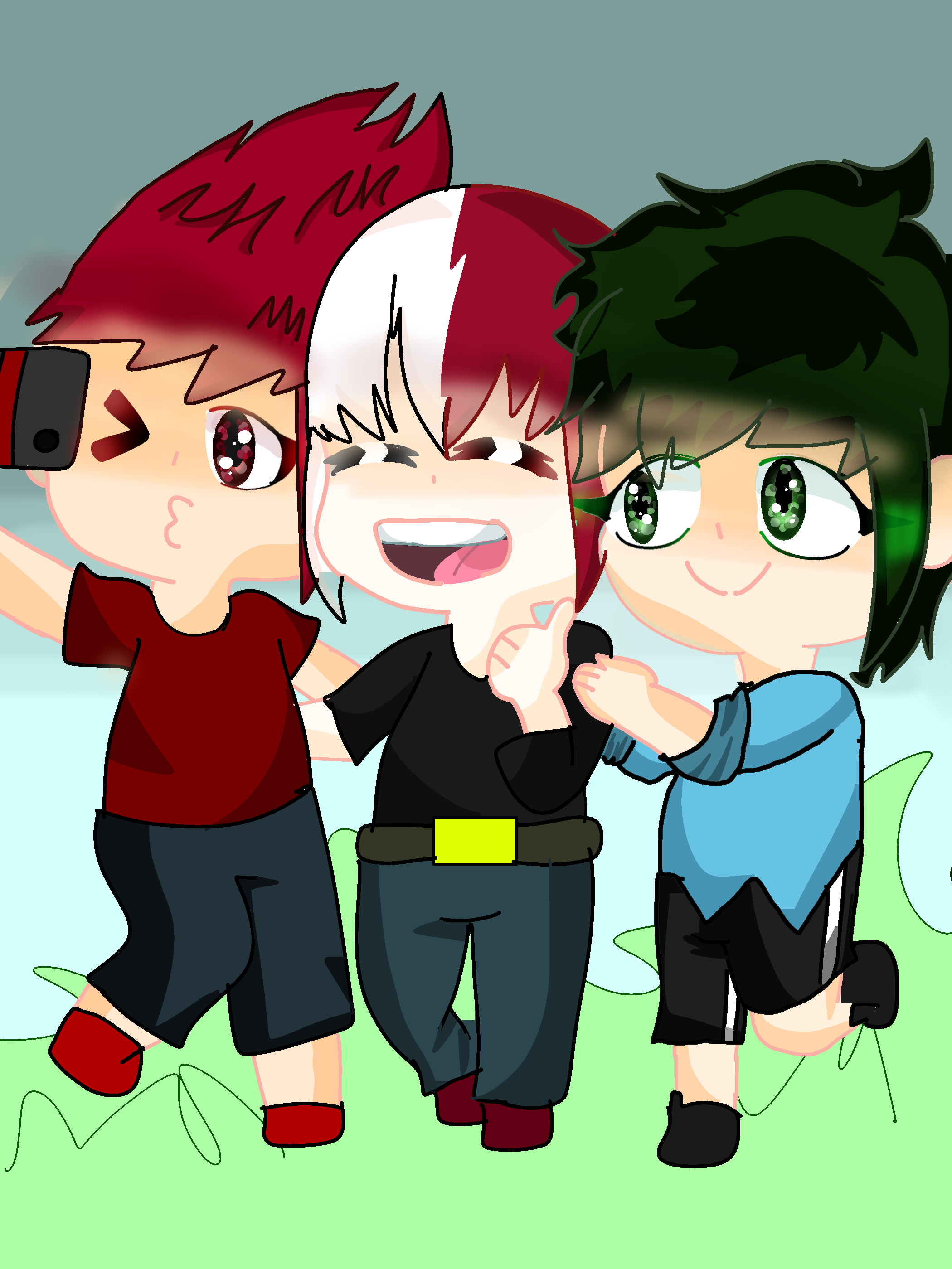 Deku Todoroki and Eijro boys day out Katsuki Bakugou - 插图 ART street