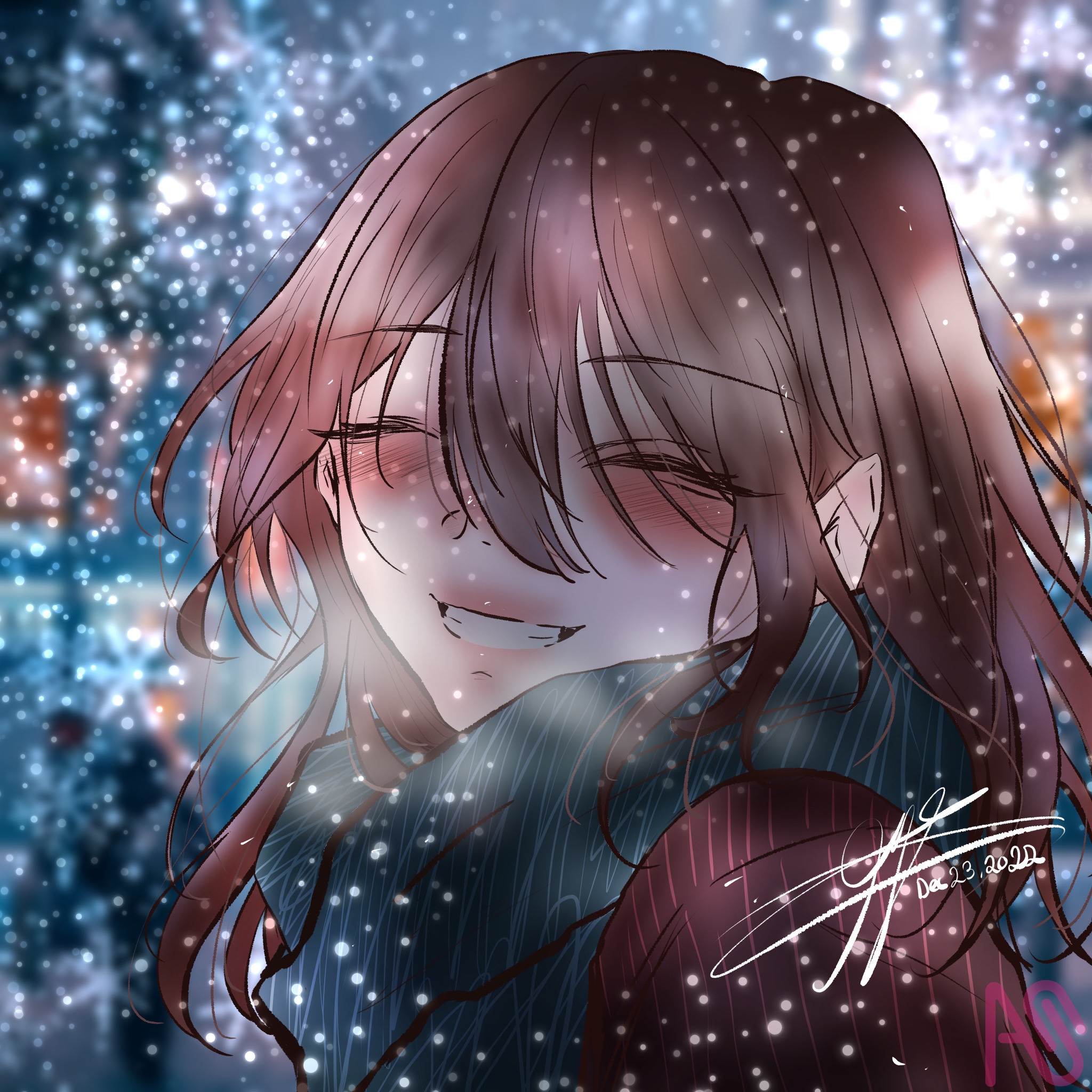 Snowy night Rei - Illustrations ART street