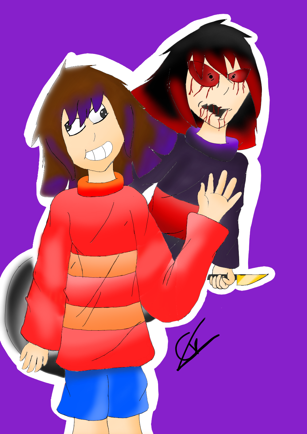 frask and chara-- Underfail C_ker87 - Illustrations ART street