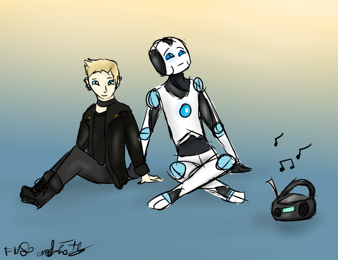 chill beats for robot buds to hang out to FiveSecondsToFly - 插图 ART street