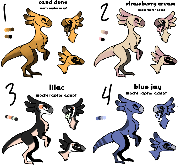 mochi raptor adoptables - batch 1/3 Lacunatik (gone) - Illustrations ...