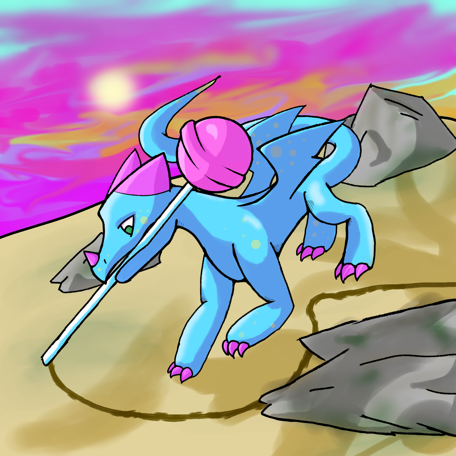 Bubbles the Candy Dragon Blaze173 - Illustrations ART street