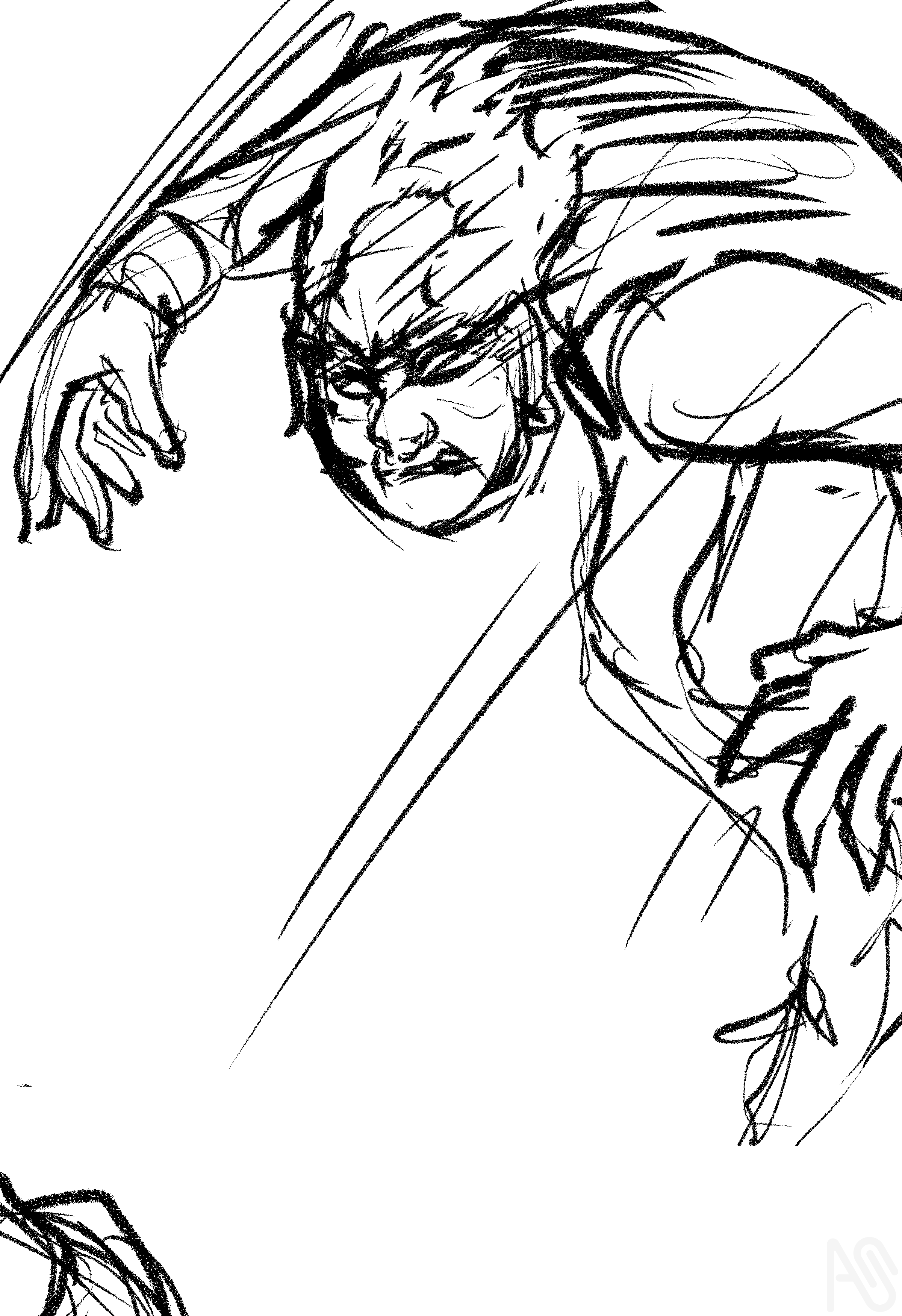 Angry ghost. Unused sketches Utsukushi Phantasia - Illustrations ART street