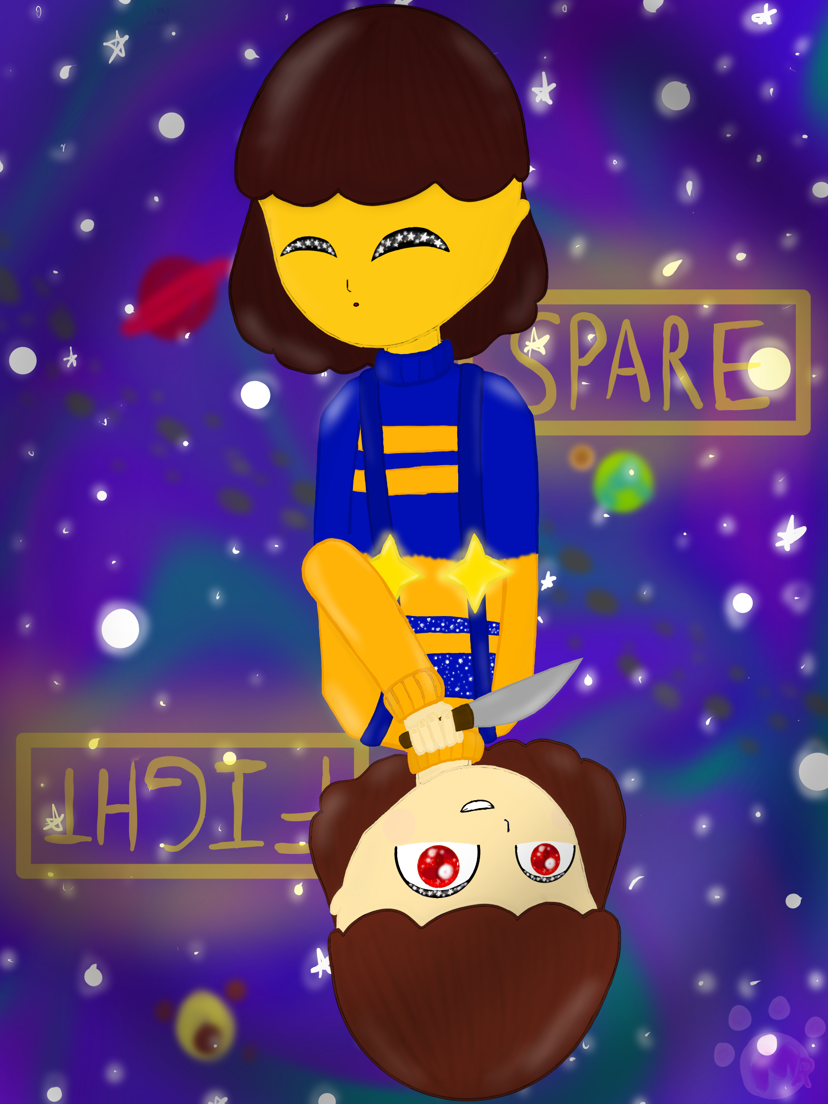 Outertale Frisk & Chara MuffyRock - Illustrations ART street