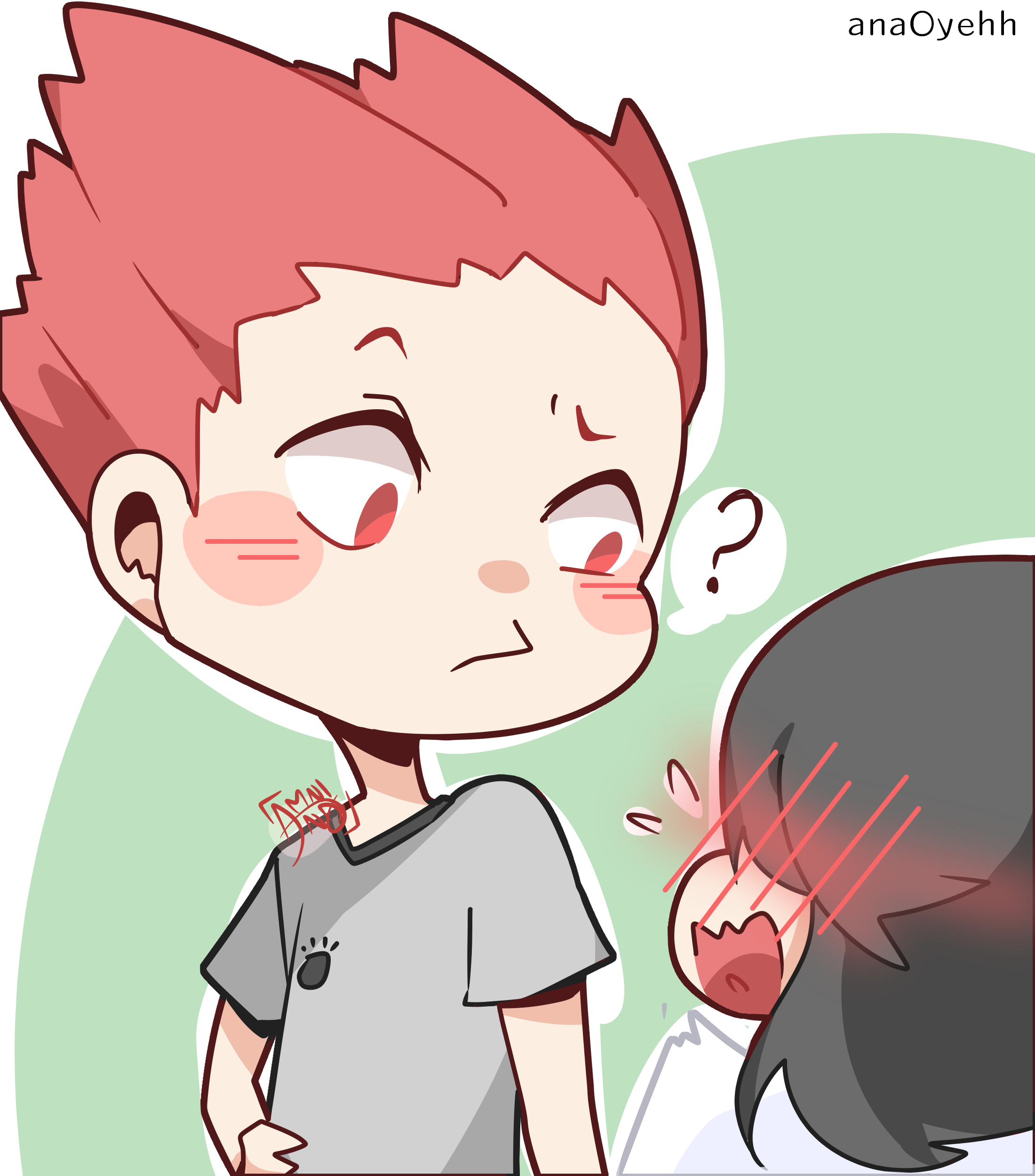 chibi tendouuu and me over there tehee~ amni_ana123 - 插图 ART street