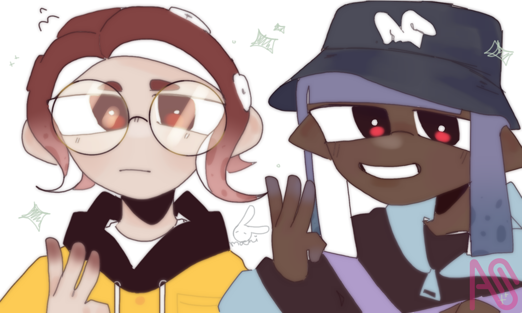 more doodles mint mochi - Illustrations ART street