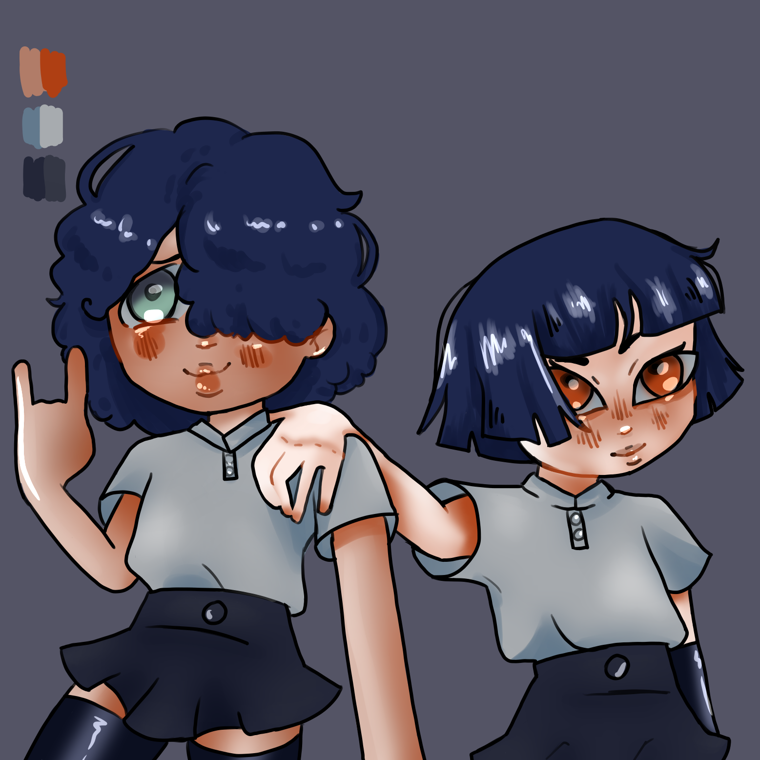 school girls Autistic*Art*Person - Illustrations ART street