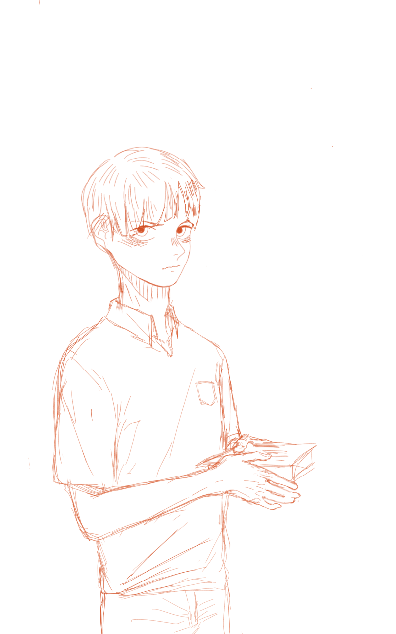 rough sketch of shirabu from HQ! CTVE - Illustrations ART street