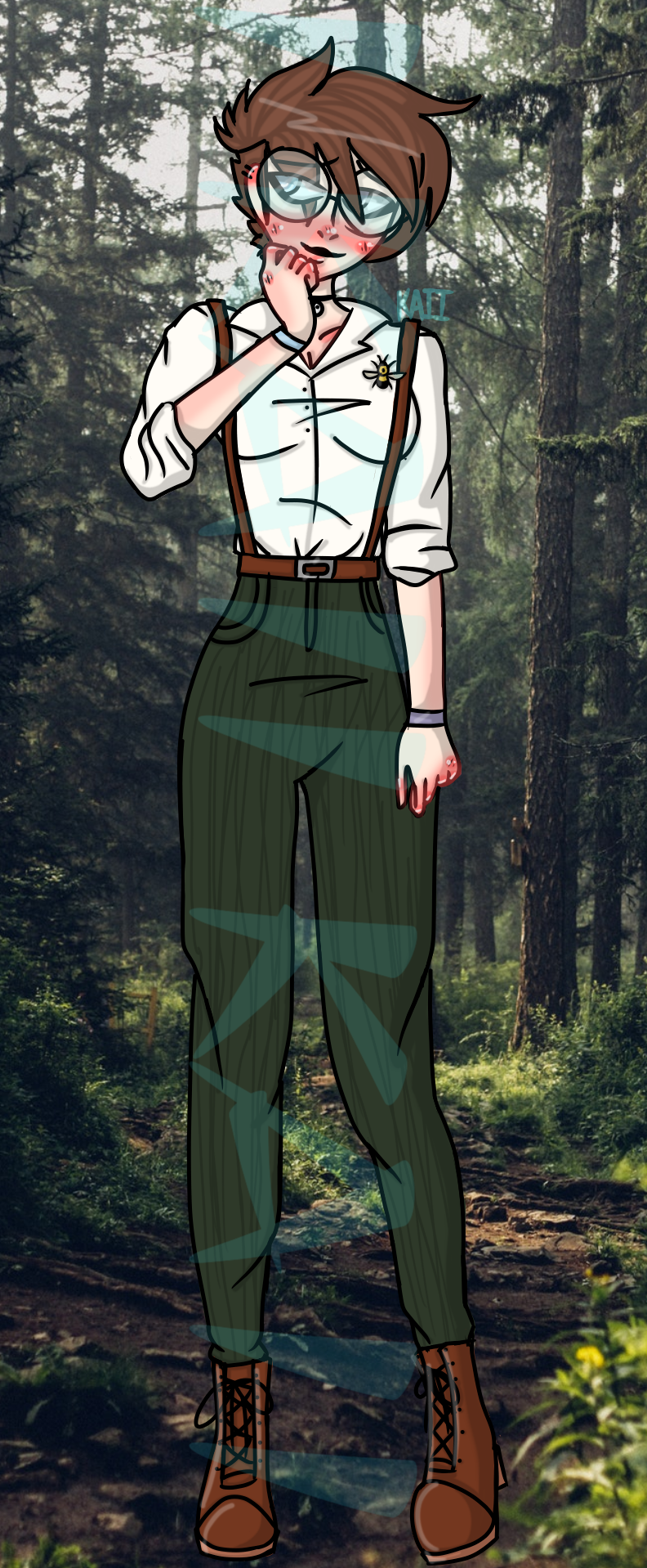 My New Cottagecore Lesbian Oc Racoon Illustrations Art Street
