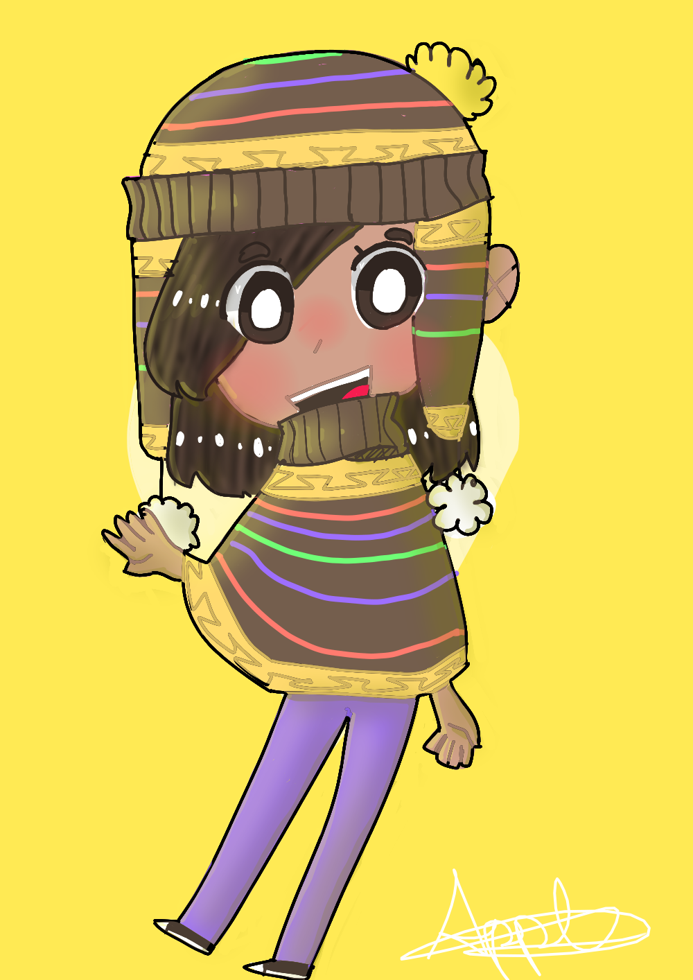 A Little Peruvian Girl AppleLaManzana - Illustrations ART street