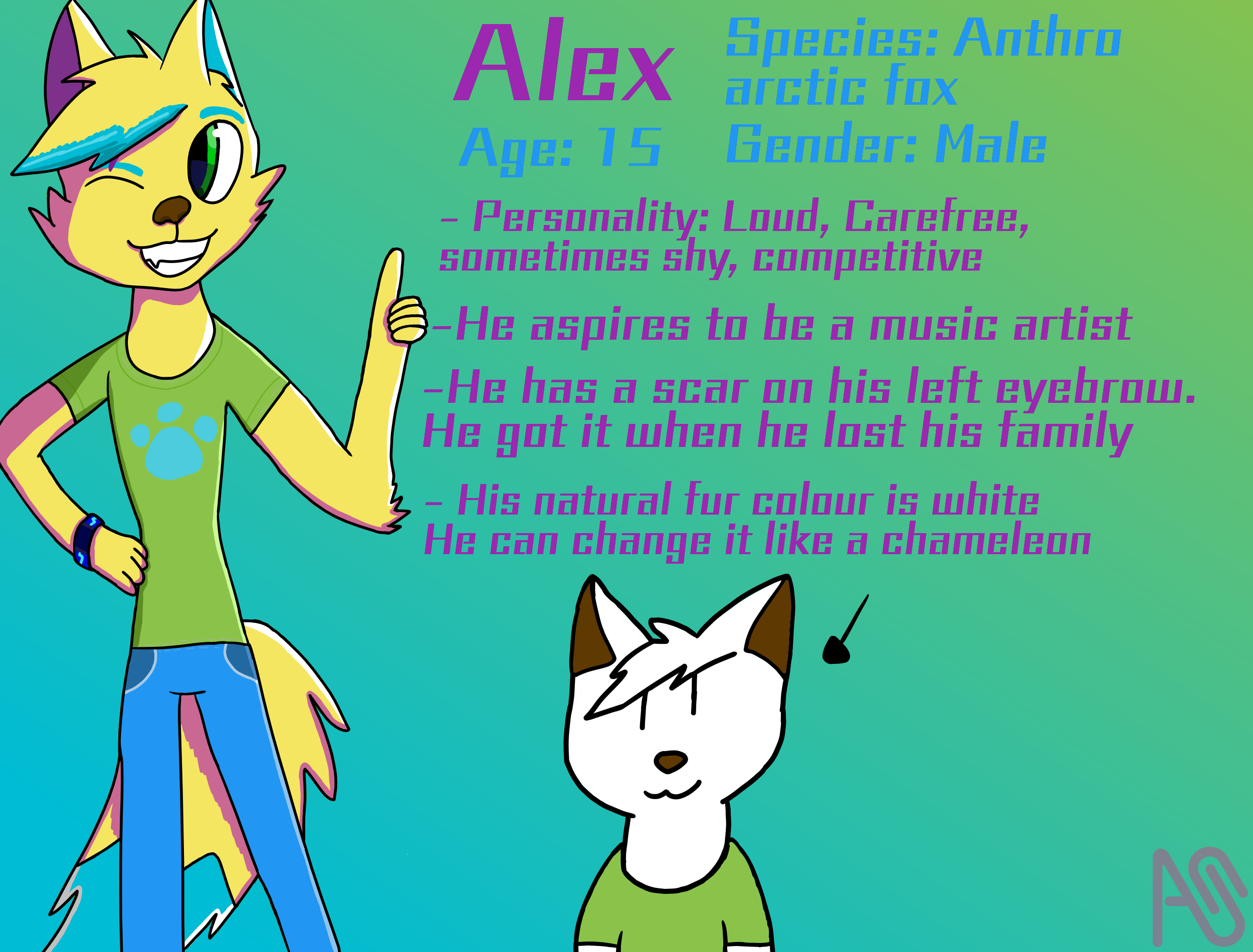 Anthro Arctic Fox Male