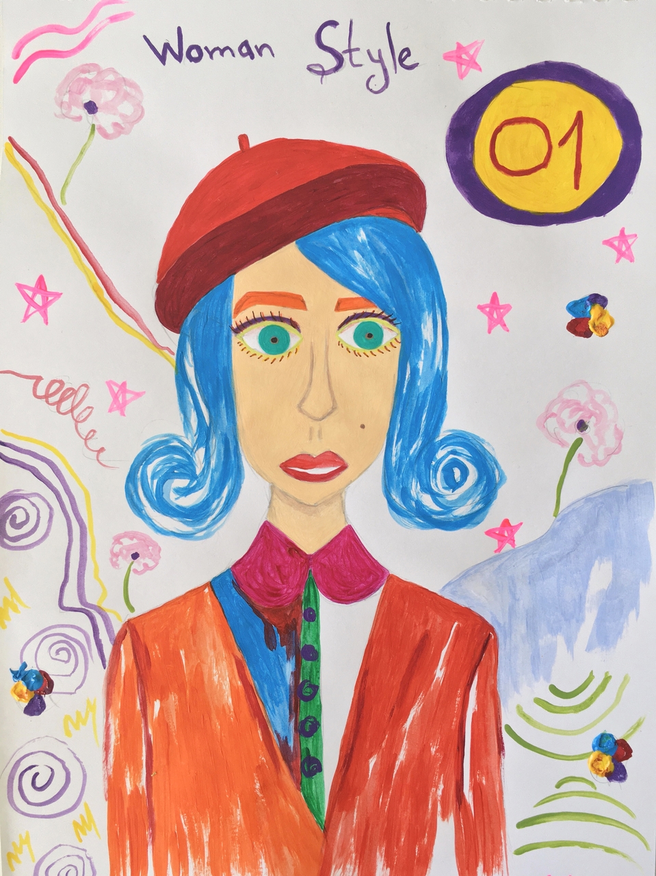 The girl in the beret Olya Feofilova - Illustrations ART street