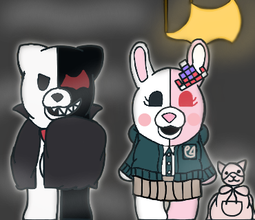 Monokuma and Monomi Dressed Up Spicyb0i26 - Illustrations ART street
