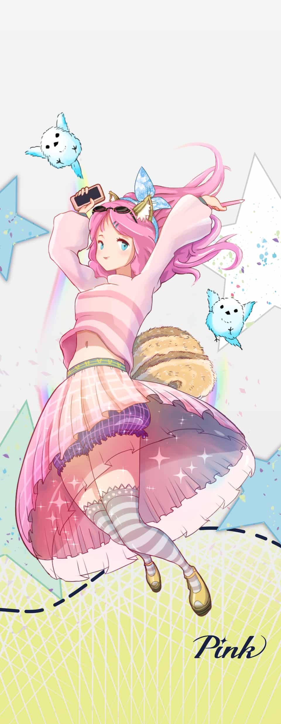 Pink Squirrel Girl apickanzaki - 插图 ART street