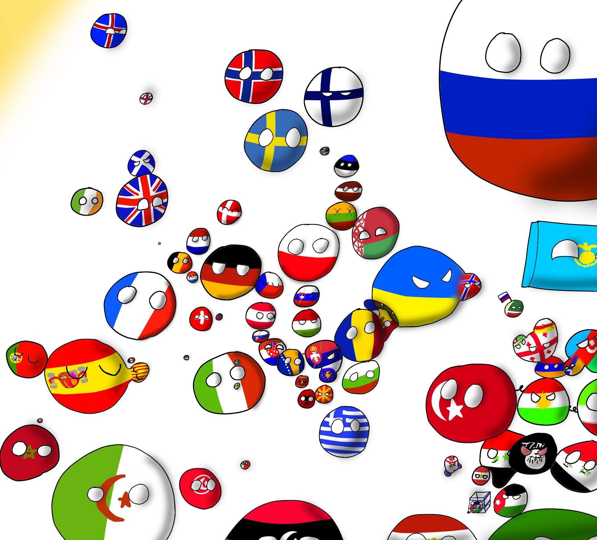 Europe Map Countryball Style ( reupload) Hammer Sampson Big Nibba ...