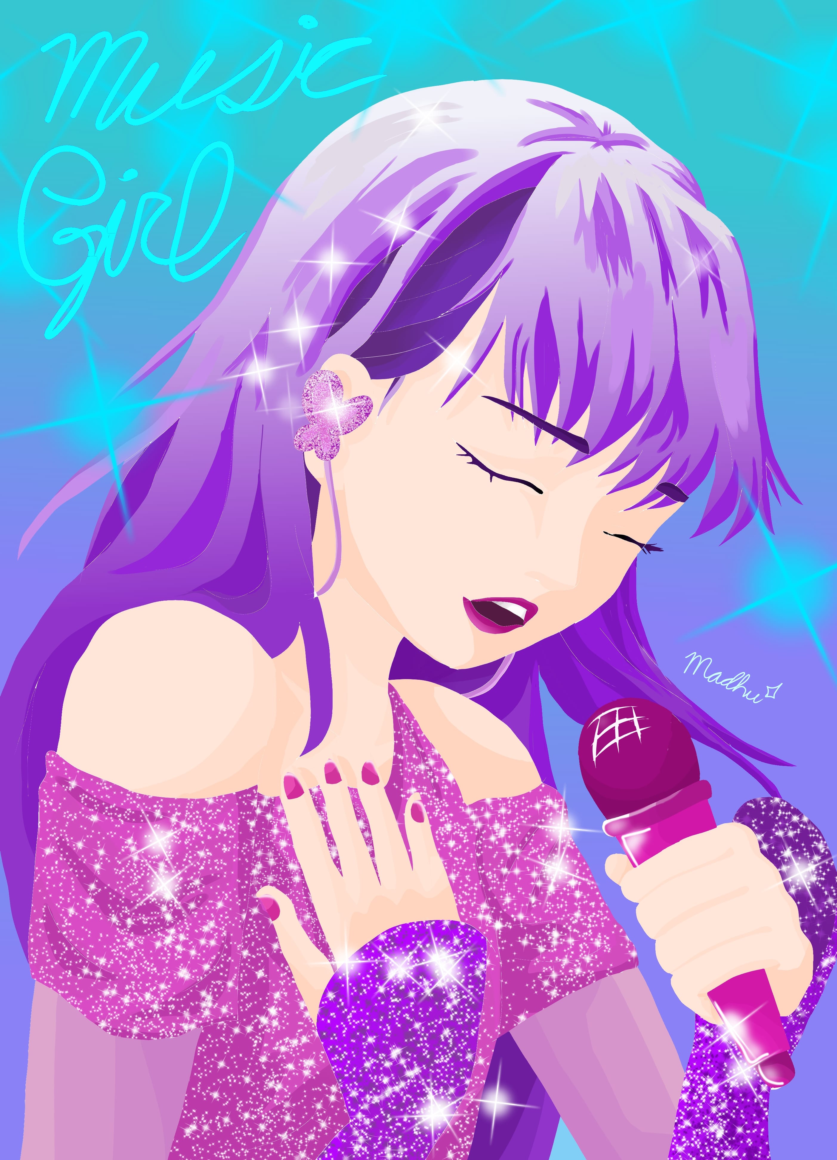 Music Girl MadhuniFernando - Illustrations ART street