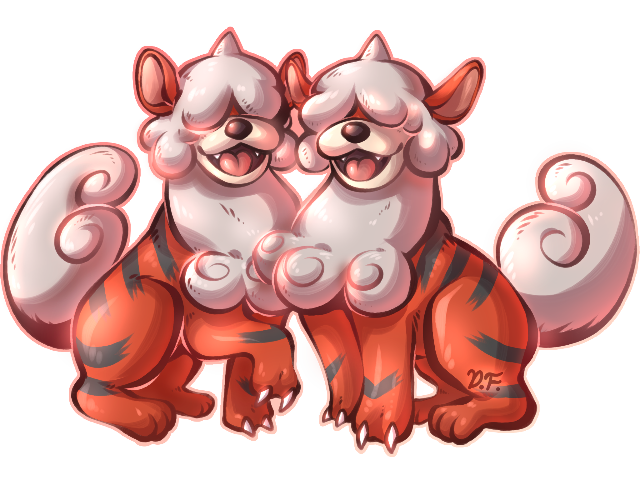 Hisuian Growlithe DragonFire3859 - Illustrations ART street