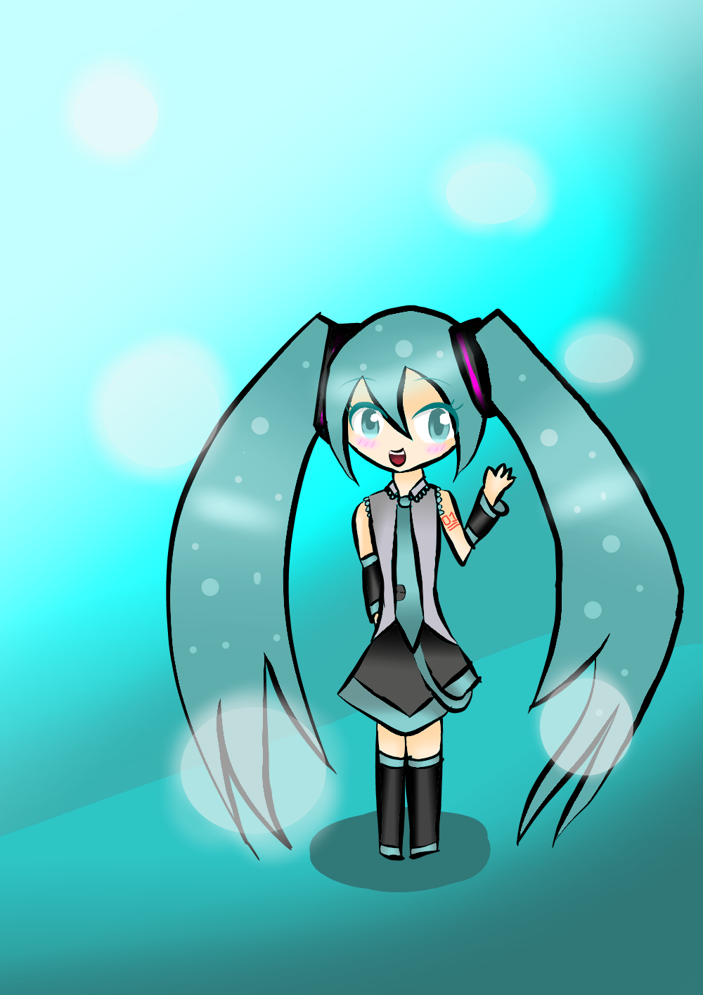 First Drawing-Hastune Miku |C; Fabulousllama666 - Illustrations ART street