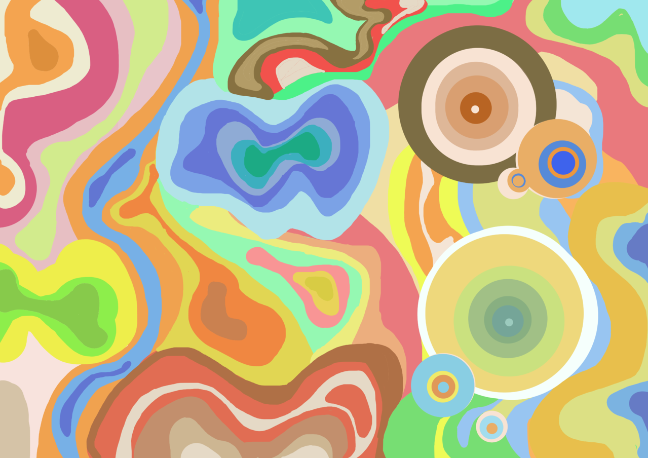 60s inspired pattern chrOmstss - Illustrations ART street