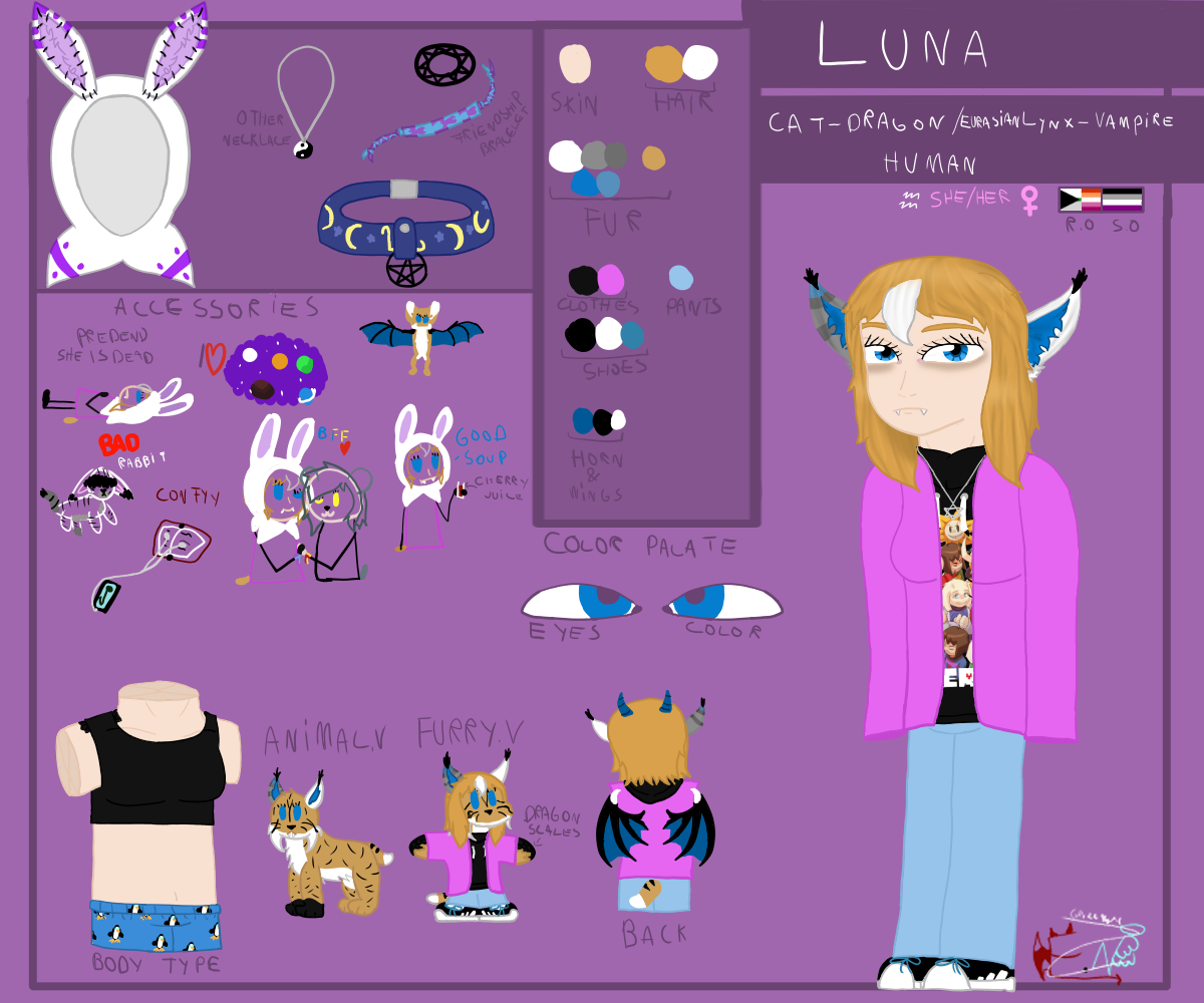 Luna Ref sheet GrizzMare 🐻 - 插畫 ART street