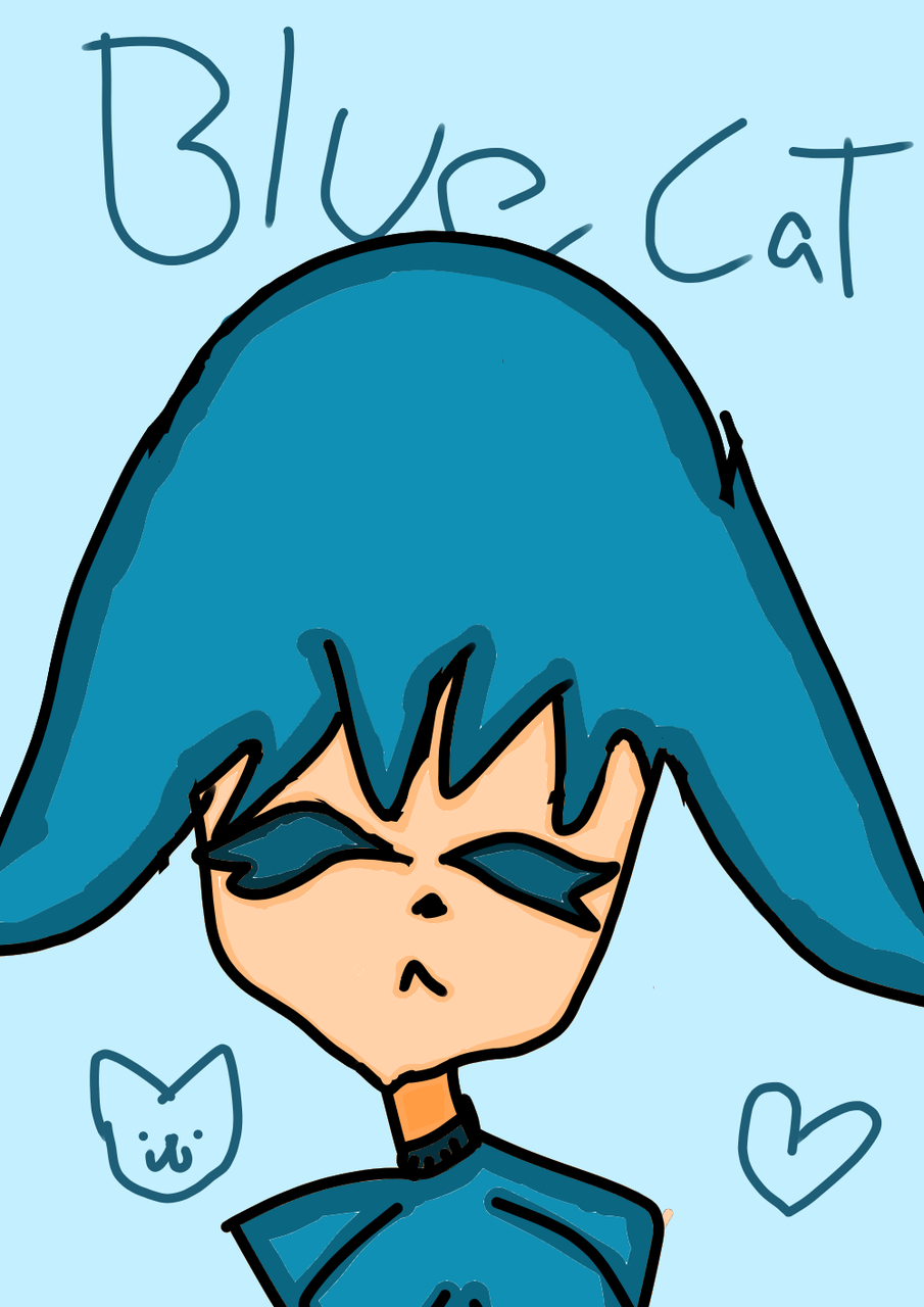 blue cat ( my oc ) I love you especially angel dust - 插图 ART street