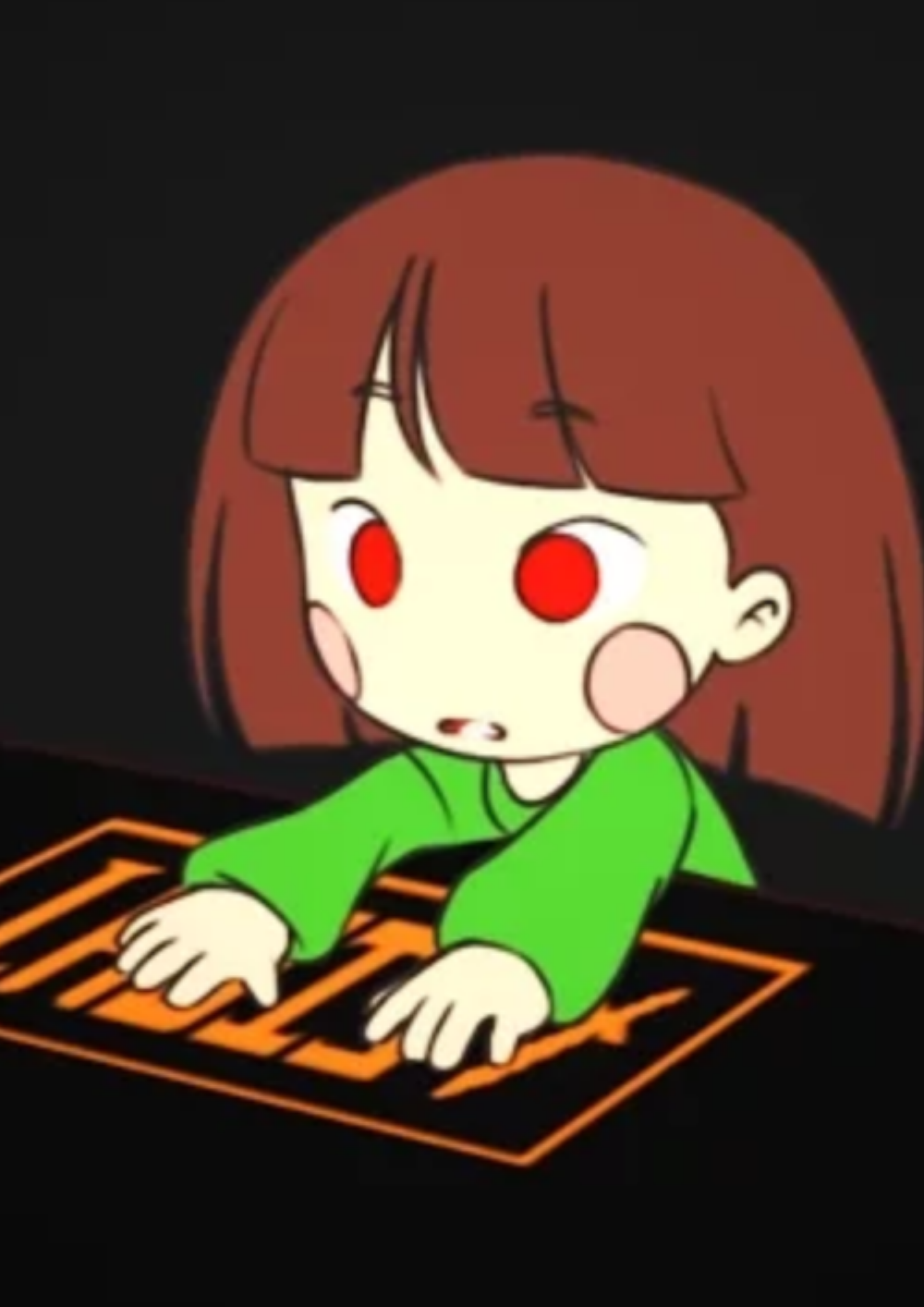 little chara wanna touch a button Pikagirlgamer1 - Illustrations ART street