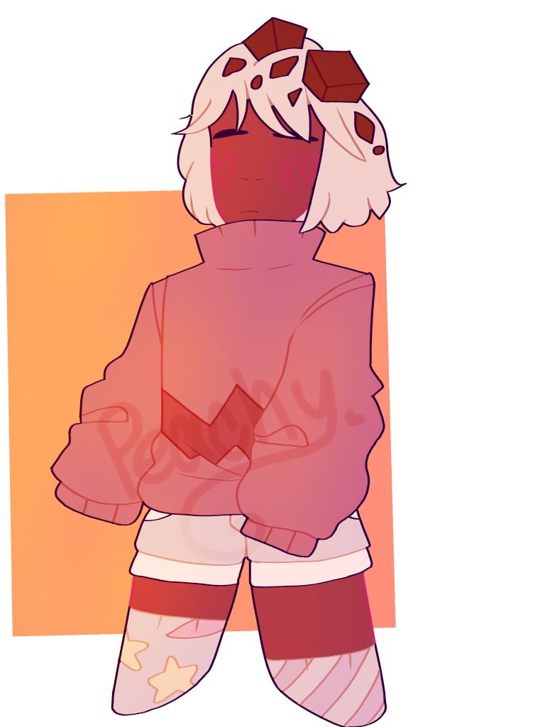 Trickstertale Frisk peachybobatea. - Illustrations ART street