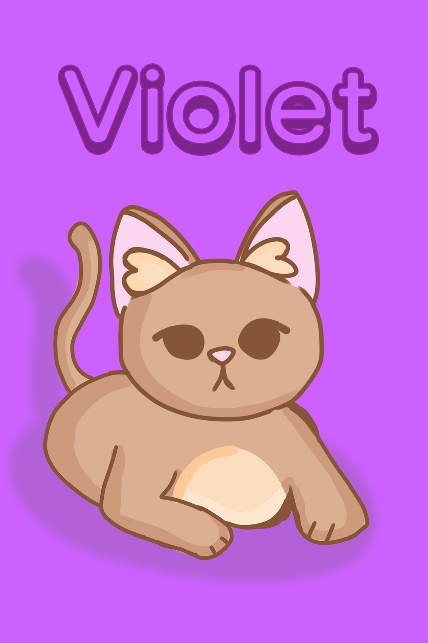 Violet the cat natcat - Illustrations ART street