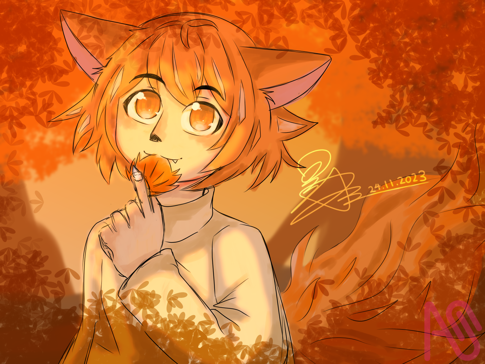 秋天小狼查克(Autumn wolf Chuck) 神祕的星彩star - 插图 ART street