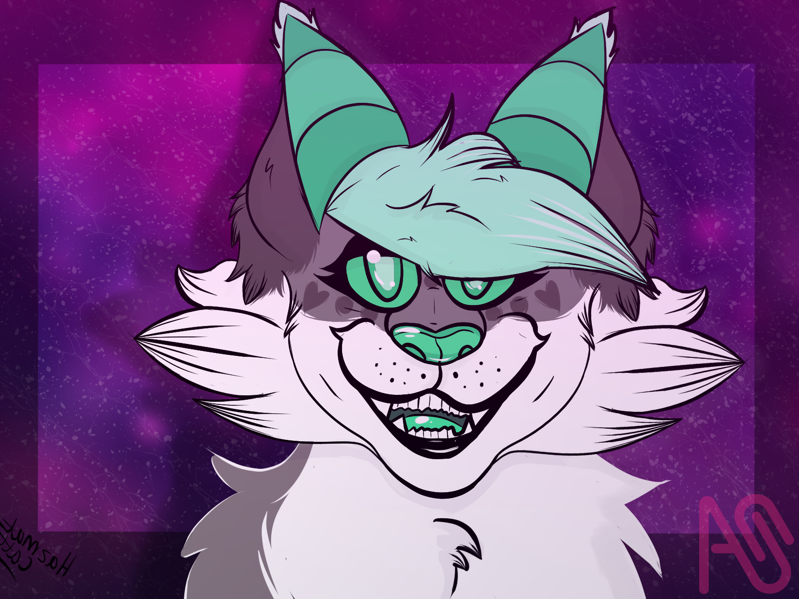 Cat Bat Headshot HazmatCatt - Illustrations ART street