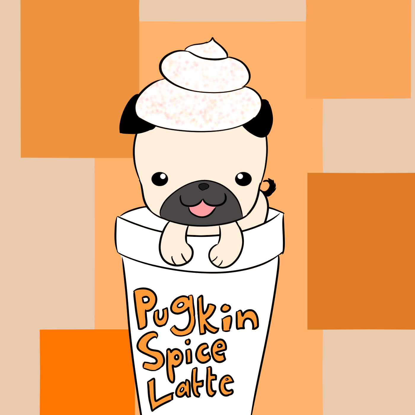 Pugkin spice latte Erin - 插图 ART street