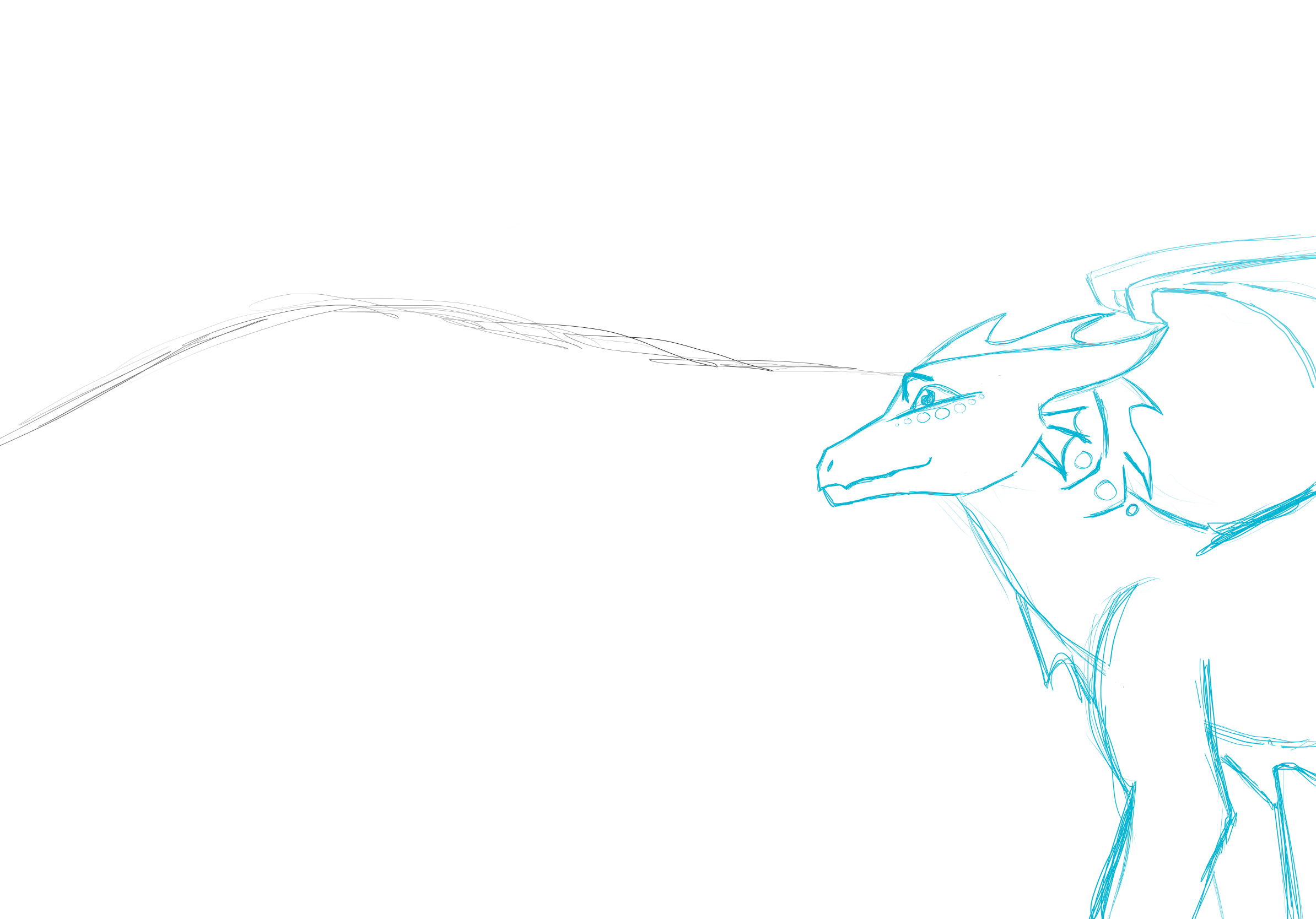 Dragon rough sketch Jaggedwing - Illustrations ART street