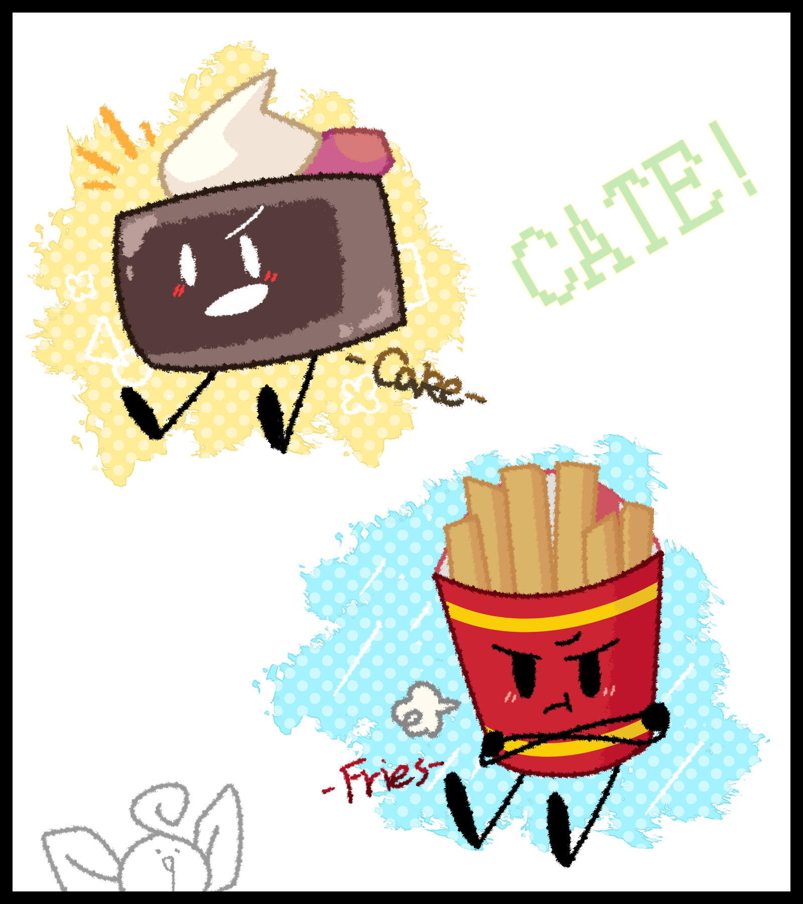 Cake and Fries! a big coconut - Illustrations ART street
